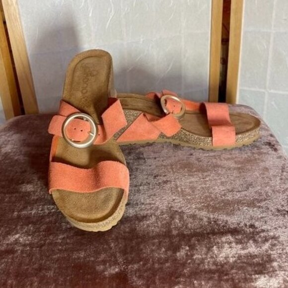 Yokono Spain | Shoes | Yokono Spain Size 8 Suede Cork Wedge Sandals ...